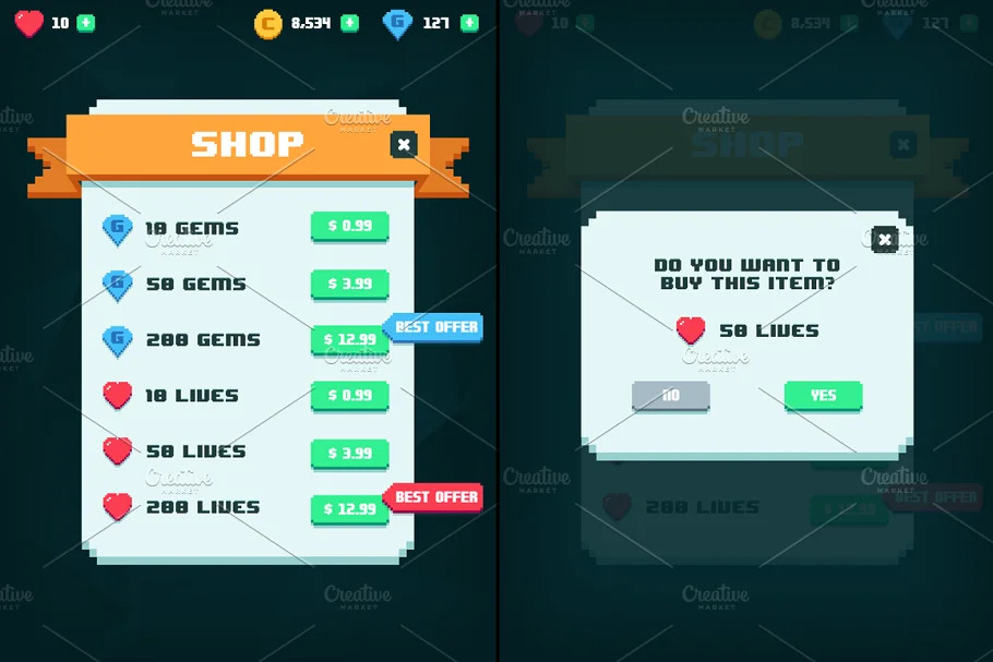 Interface graphique pour un jeu Low Poly | OPENMOISE False