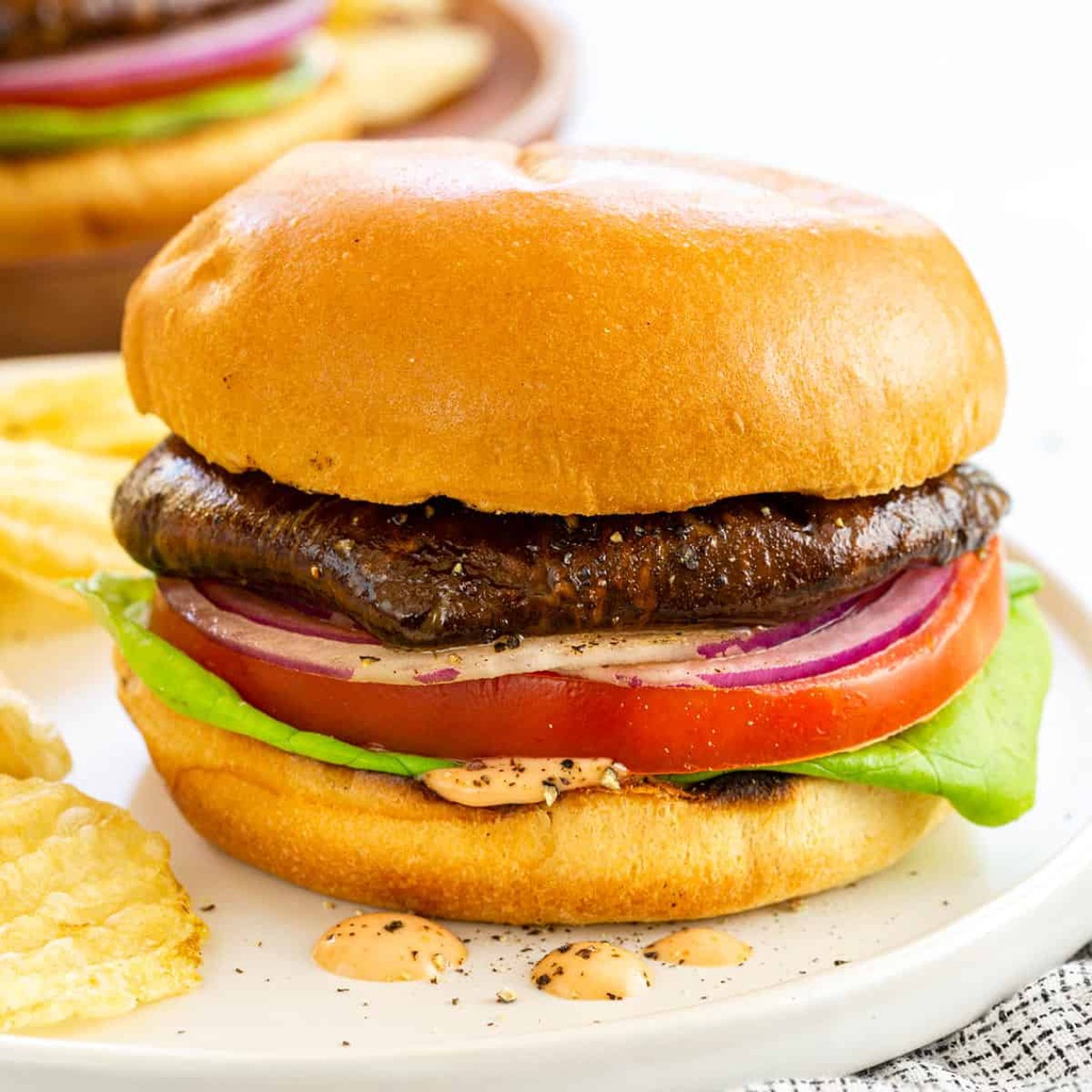 Plat de Mushroom Burger | OPENMOISE False